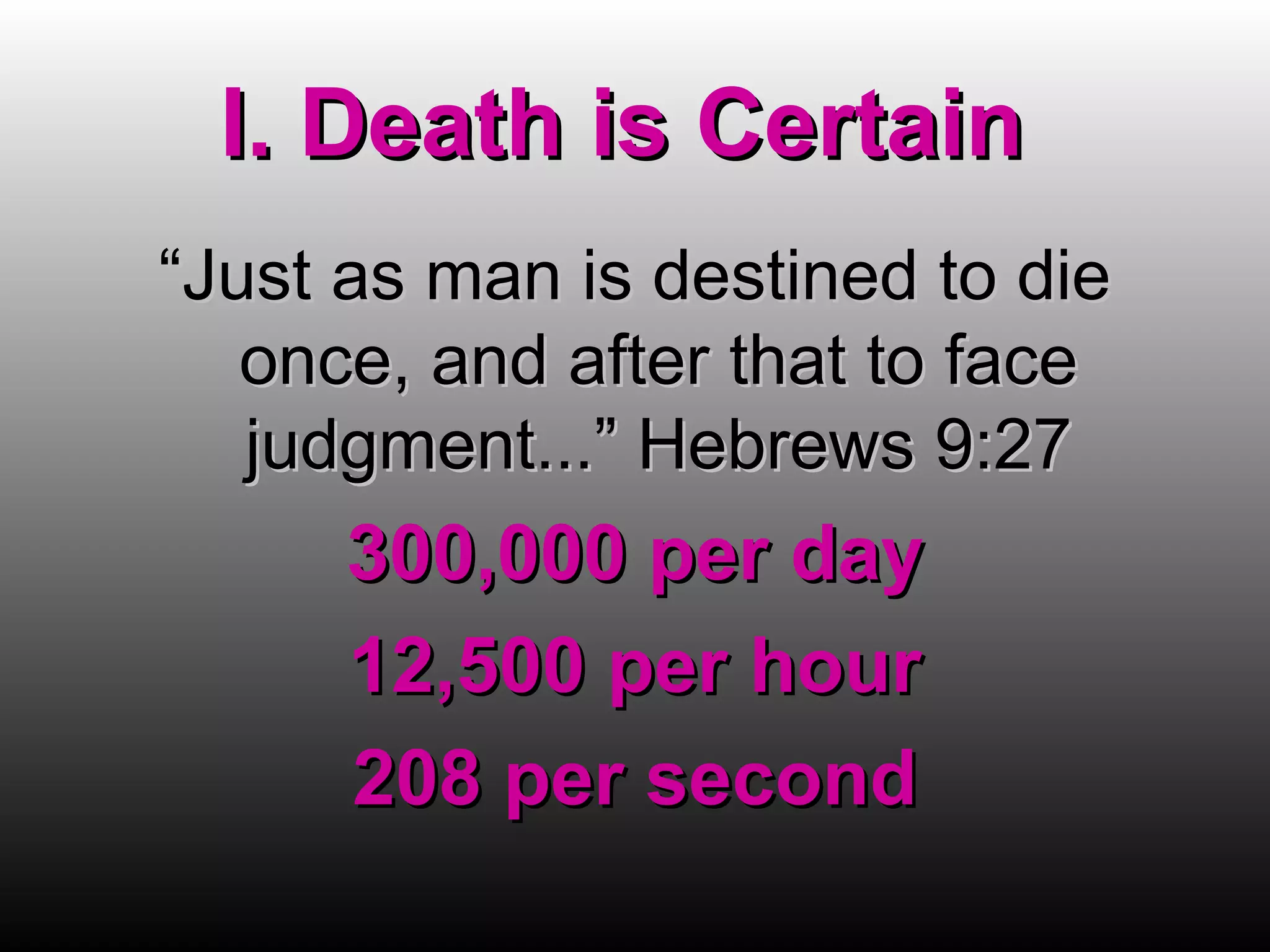 The day death died | PPT