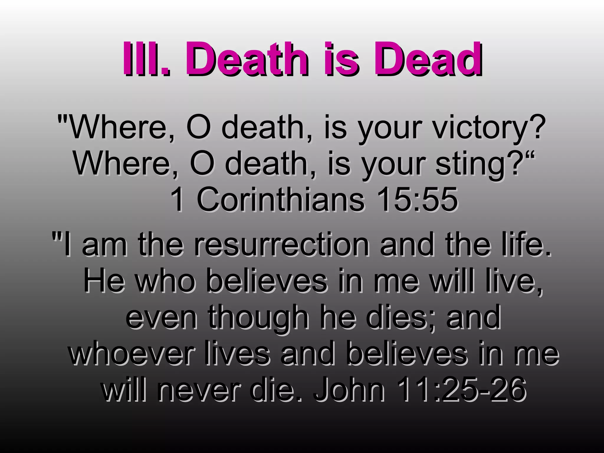 The day death died | PPT