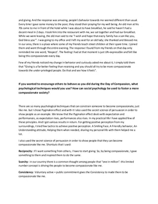 The Day of Compassion Assignment | PDF