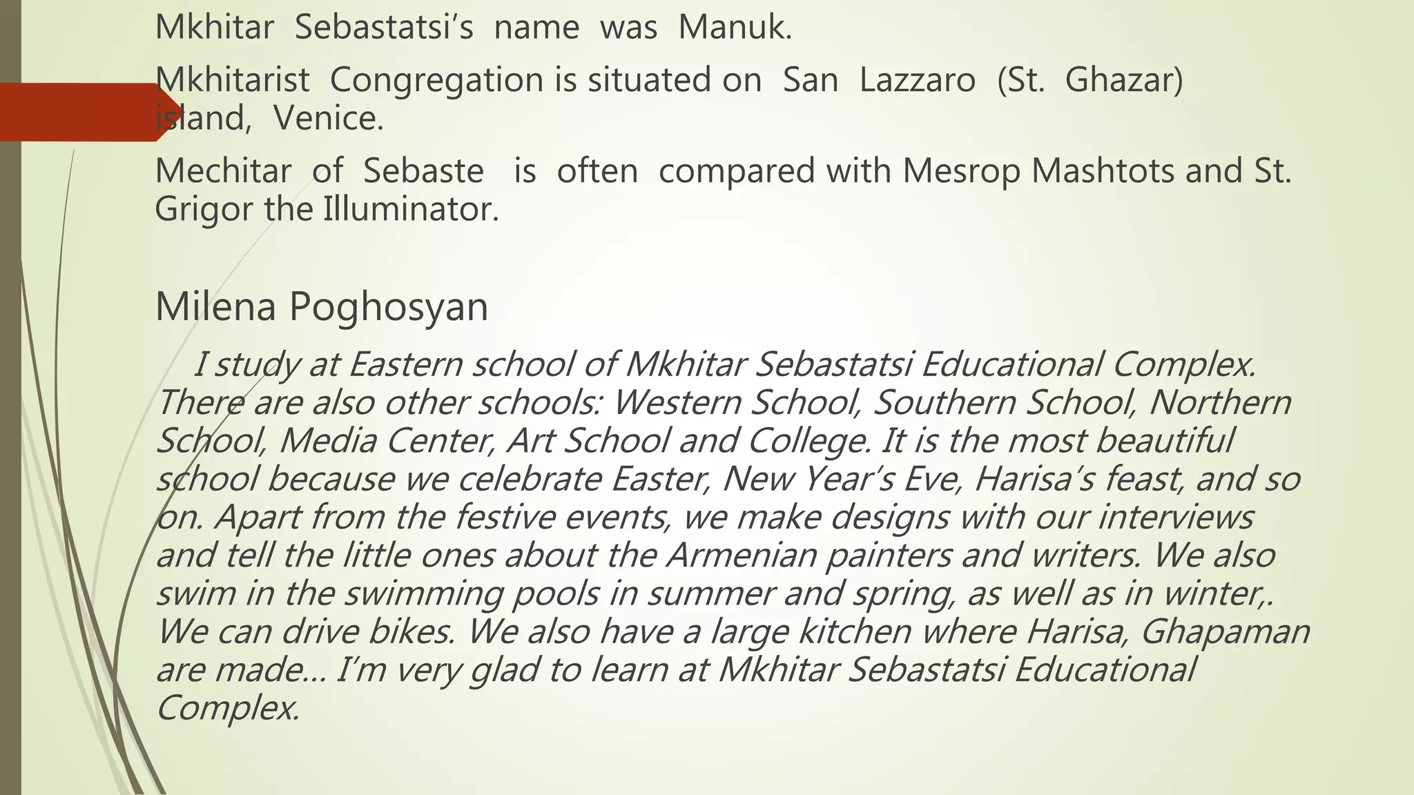 The days of Mechitar of Sebaste | PPT