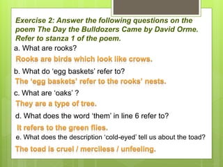 The Day the Bulldozers Came (Quiz Show) | PPTX