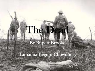 'The Dead' by Rupert Brooke | PPTX