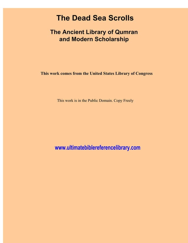 The dead sea scrolls exhibit | PDF