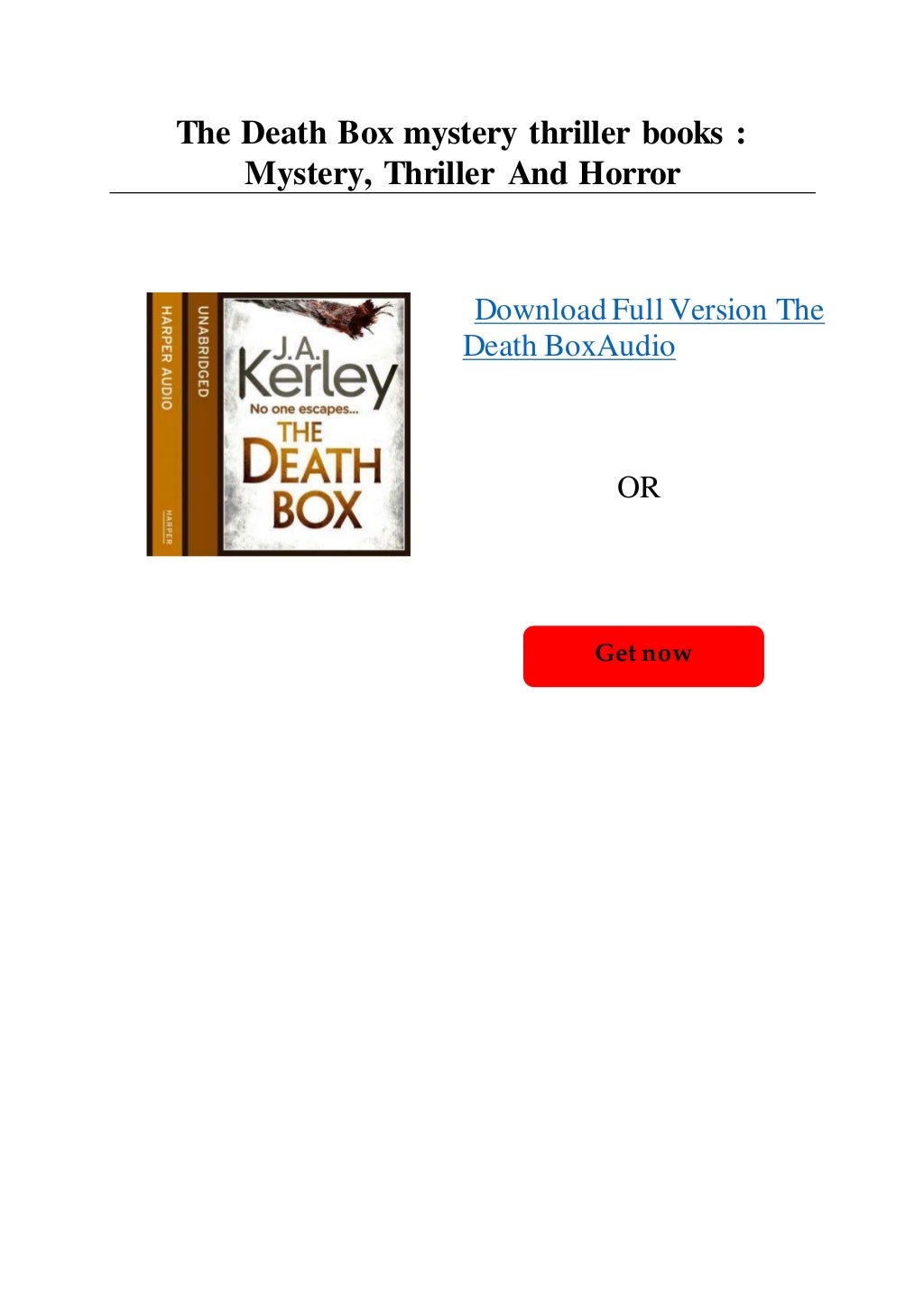 The Death Box Mystery Thriller Books Mystery Thriller And Horror the-death-box-mystery-thriller-books-mystery-thriller-and-horror