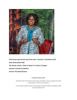 The Death Of Aaron [Pastor G. Baloyi] Notes.pdf