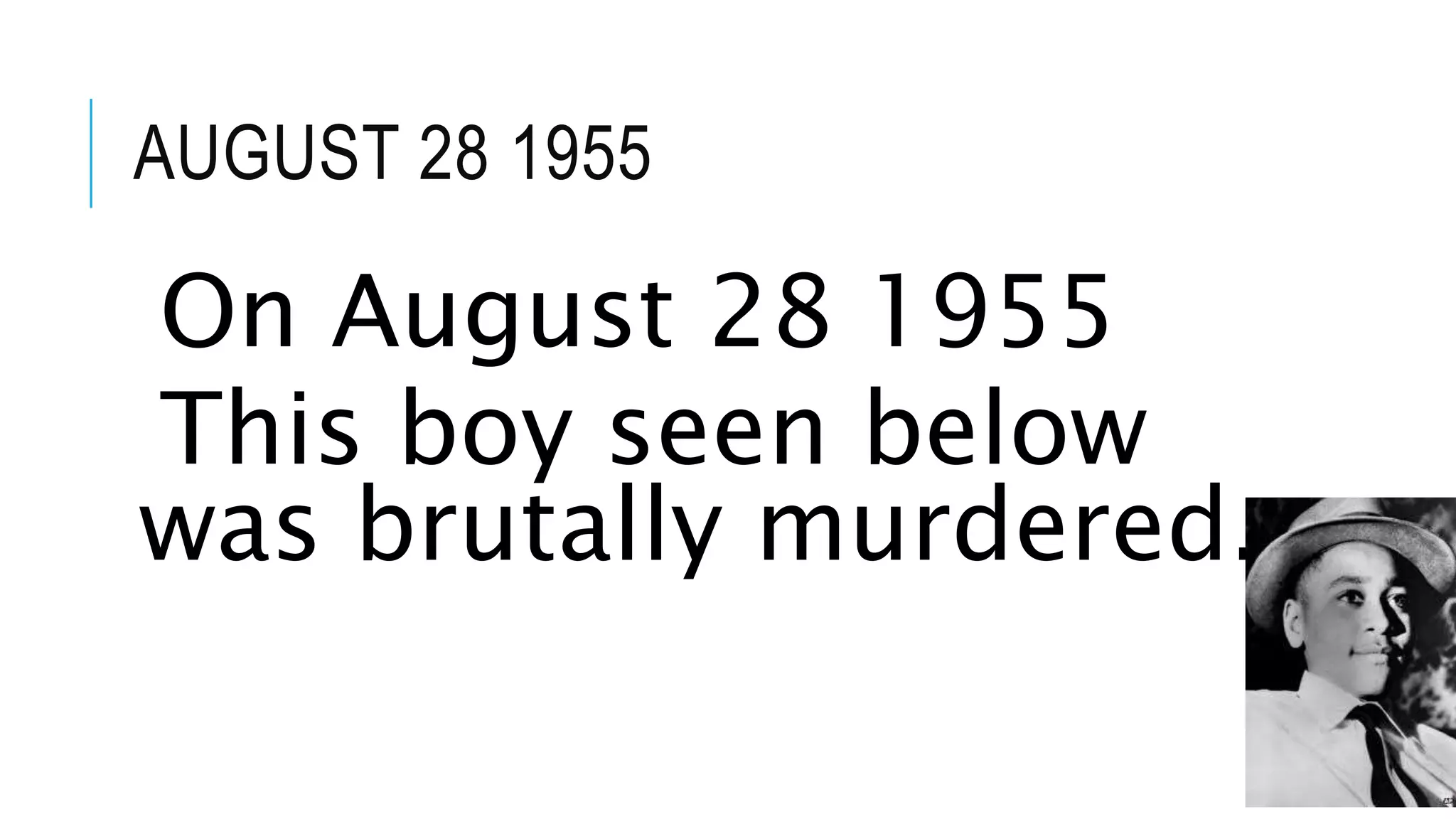 The death of emmett Till | PPT