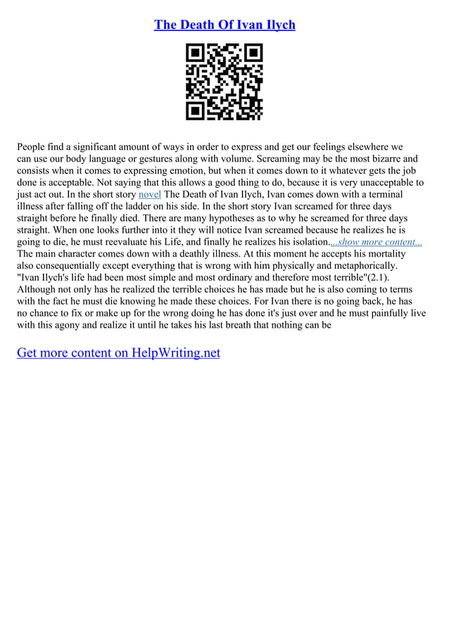 The Death Of Ivan Ilych | PDF