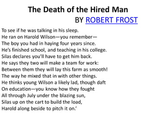 The death of the hired man | PDF
