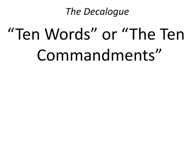 The Decalogue .pptx