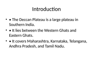 The_Deccan_Plateau_Class6.pptx simple explanation | PPTX