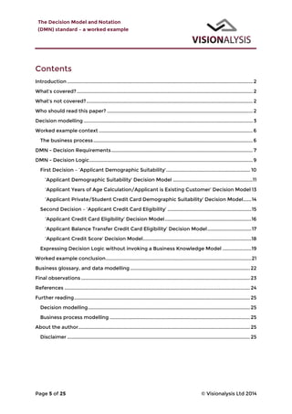 Decision model and notation (DMN standard explained. A worked example ...