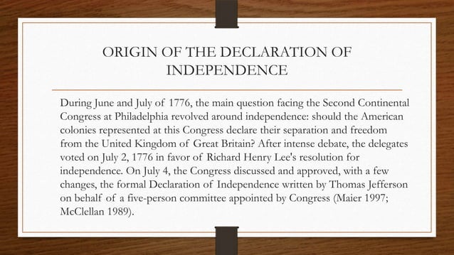 The Declaration of Independence | PPTX | Civic affairs | Politics