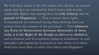 The Declaration of Independence (US History EOC Review) | PPT