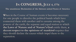 The Declaration of Independence (US History EOC Review) | PPTX