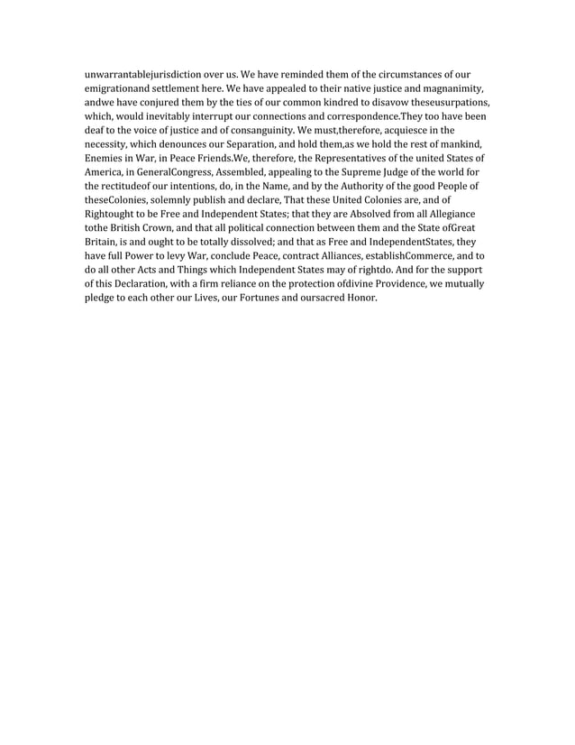 The Declaration of Independence of the Thirteen Colonies.docx