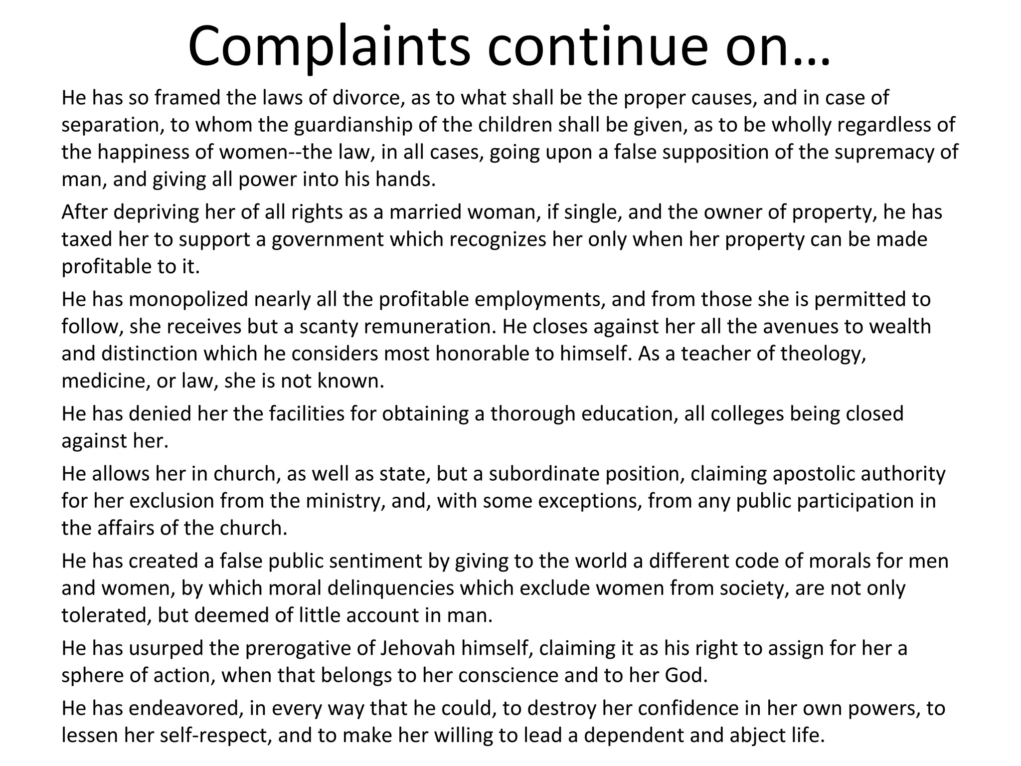 The declaration of sentiments | PPT