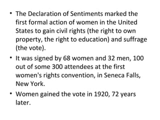 The declaration of sentiments | PPT