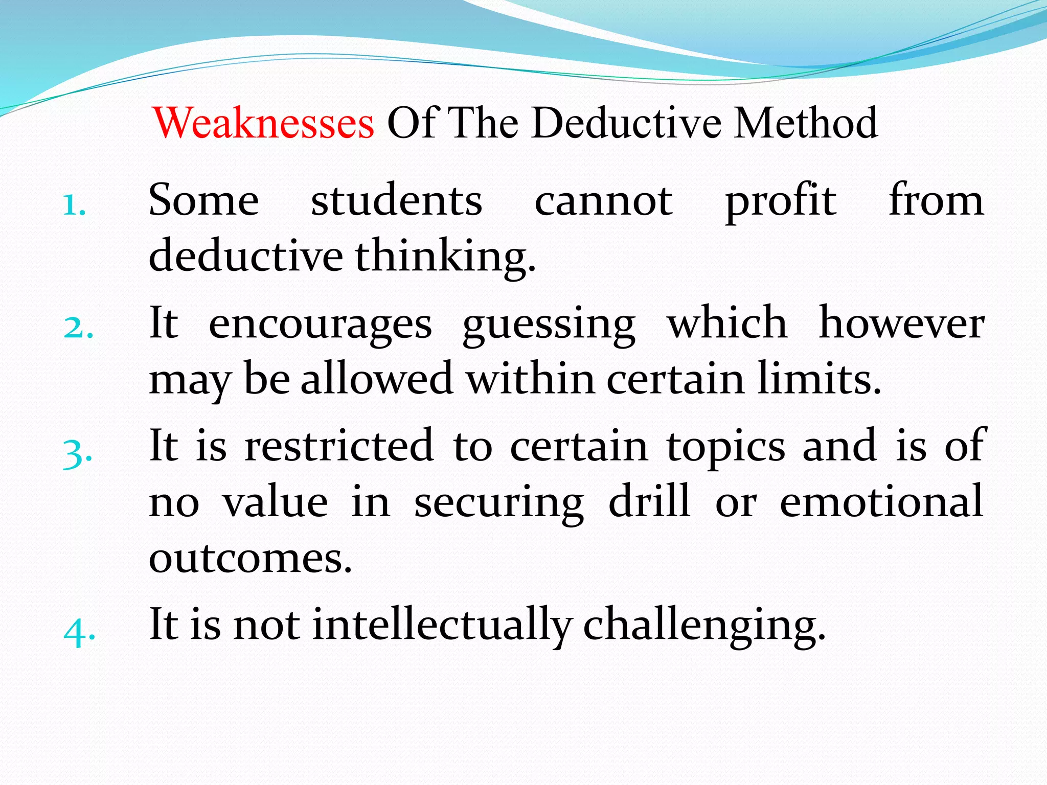The deductive, inductive and recitation method of teaching | PPTX ...