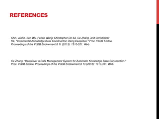 Stanford DeepDive Framework | PDF