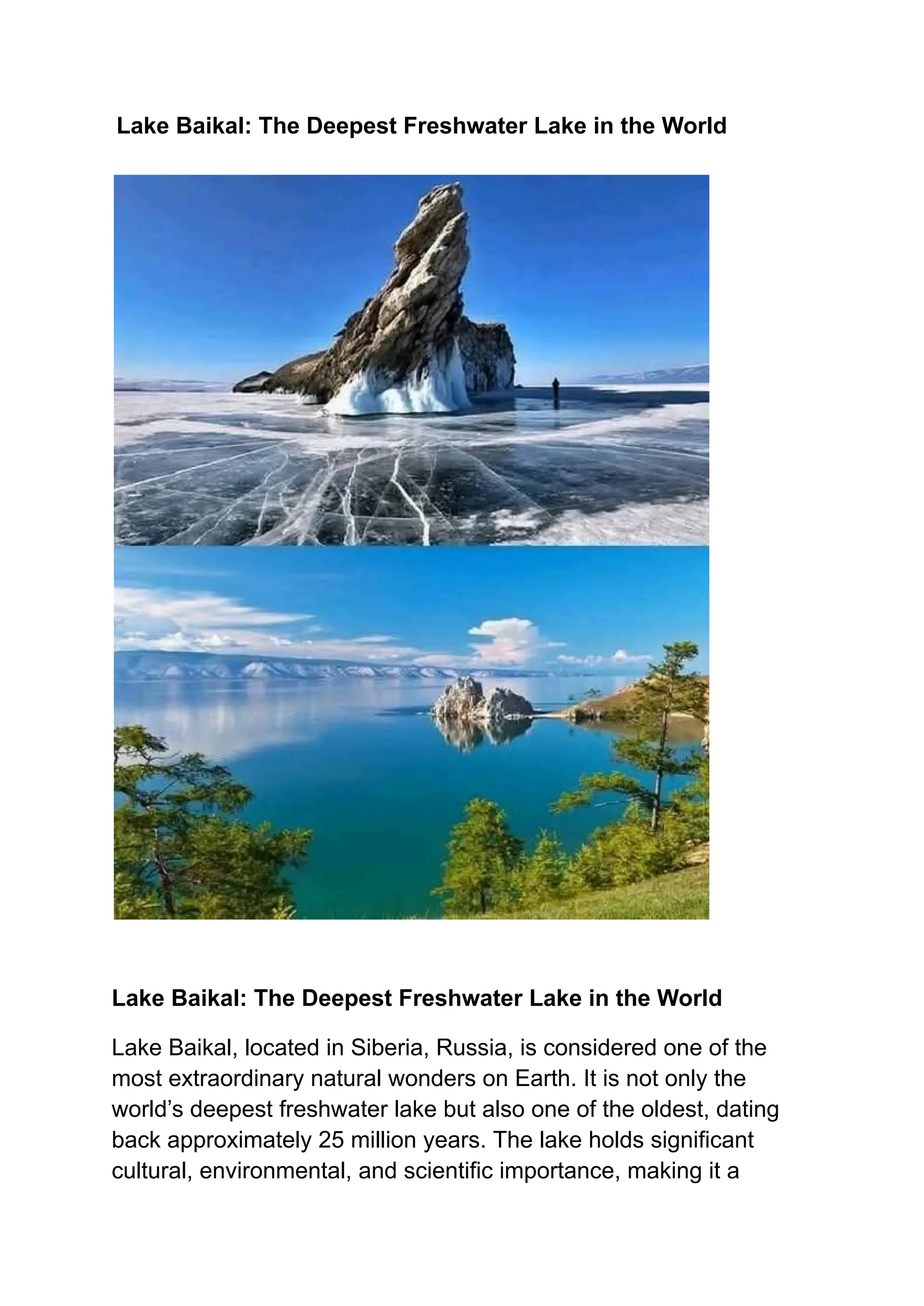 The Deepest Freshwater Lake in the World.pdf