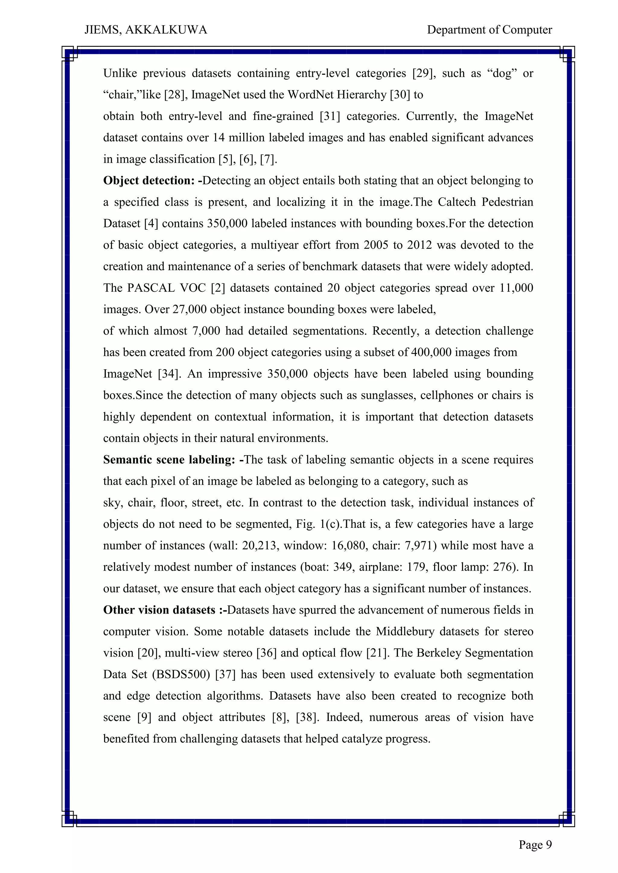 The deep learning technology on coco framework full report | PDF