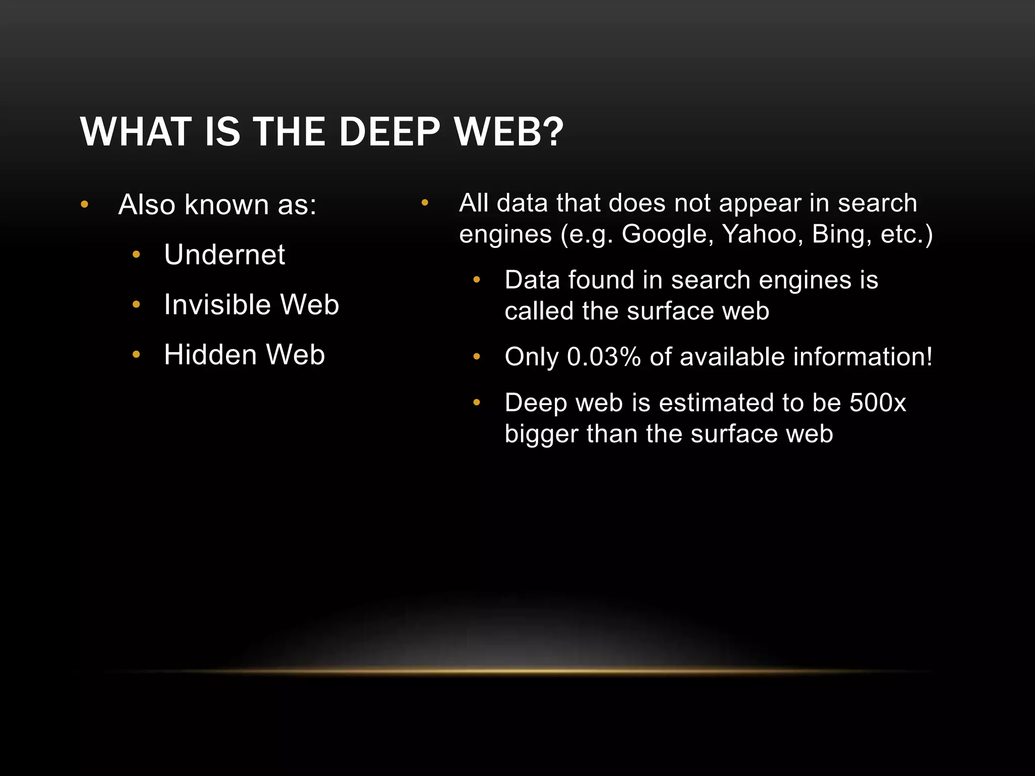 The Deep Web | PPT