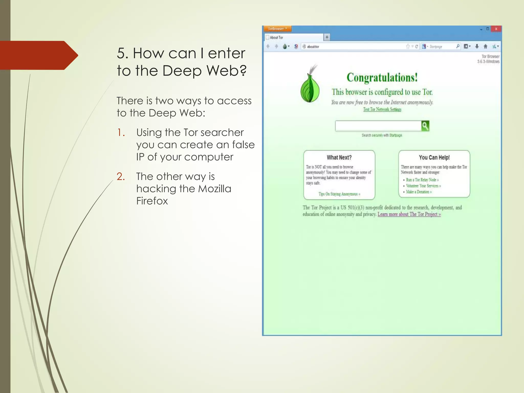 The deep web | PPTX | Internet | Computing