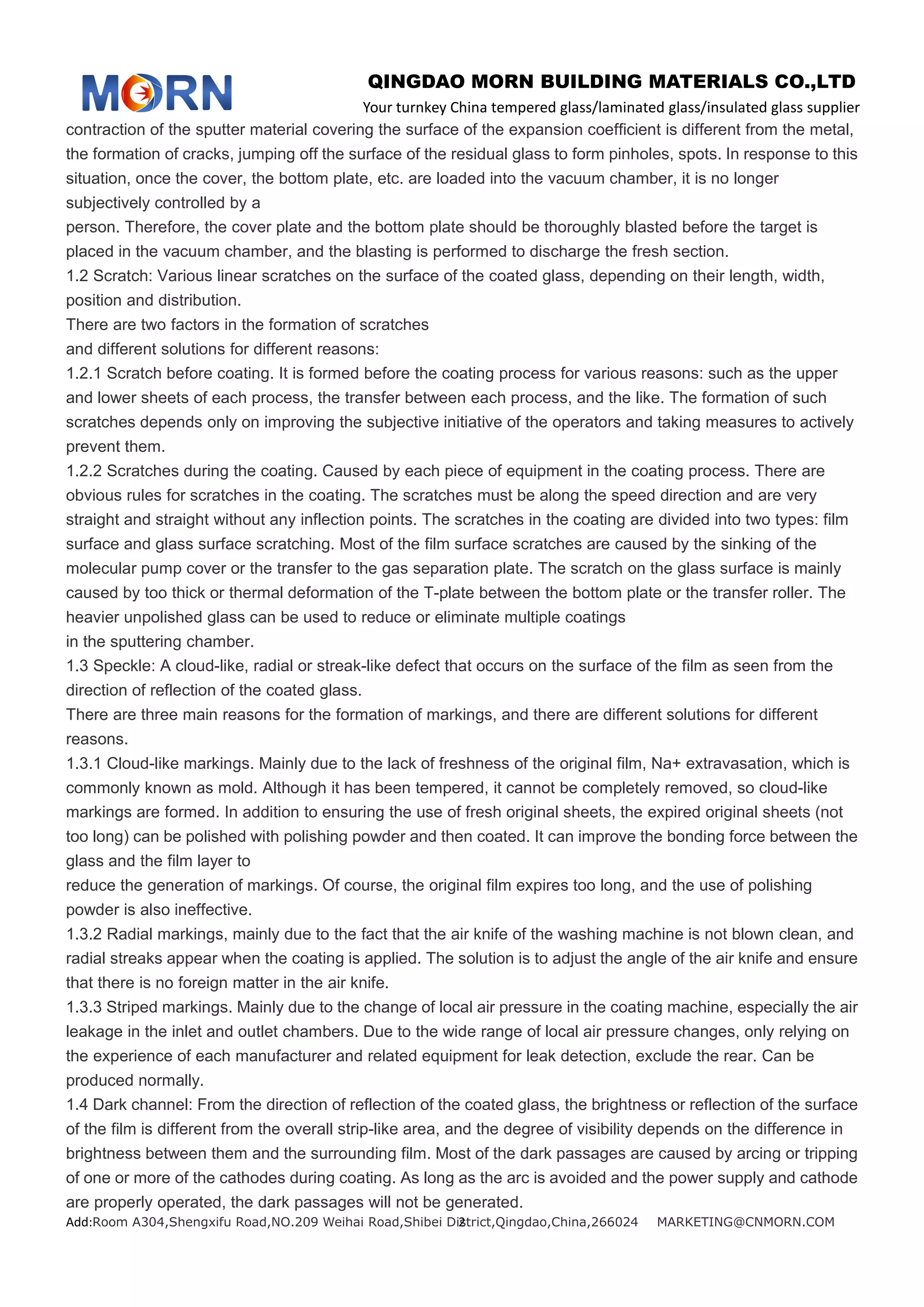 The defects of coated glass and solutions | PDF