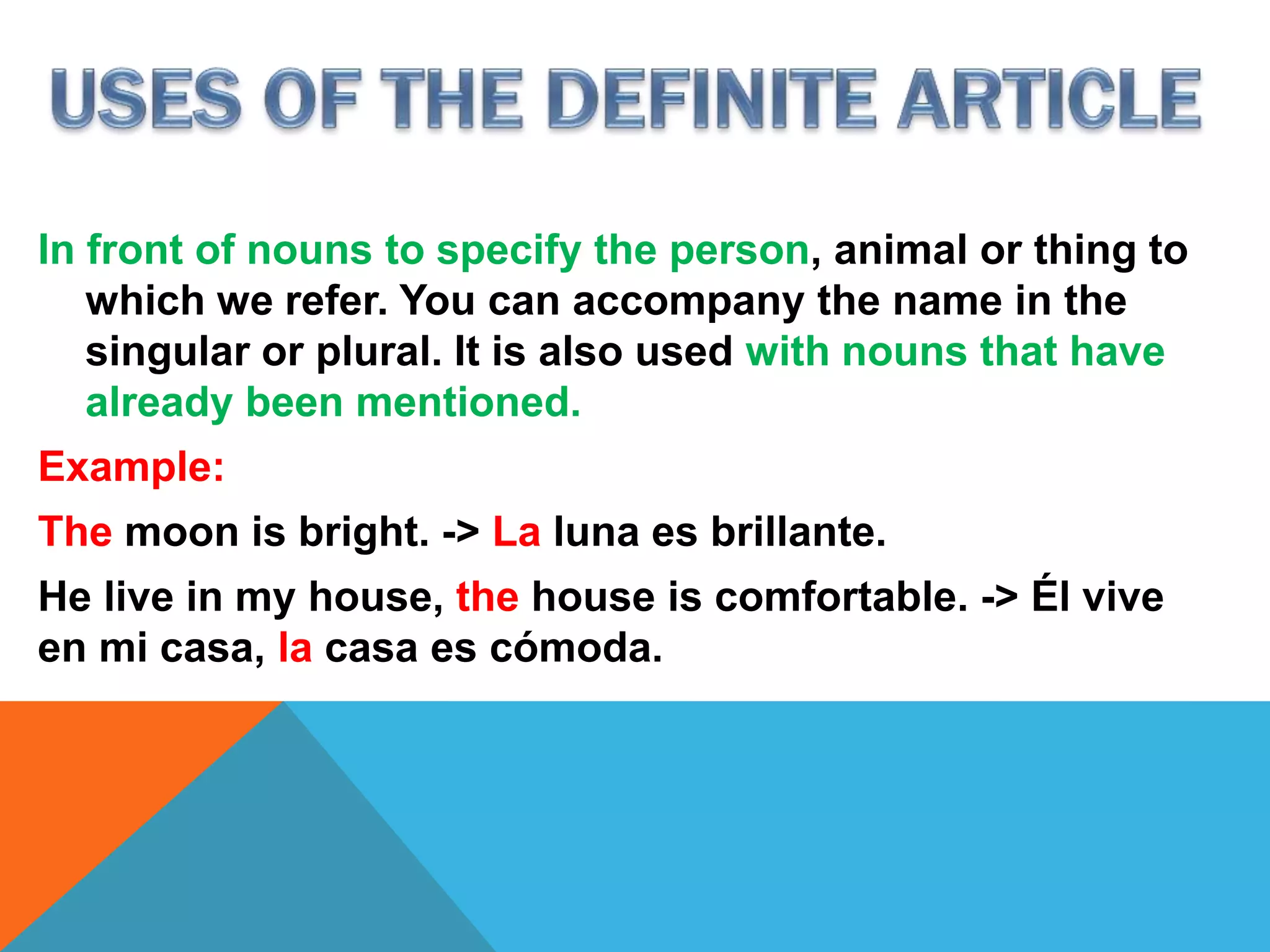 Definite Article (THE) | PPT