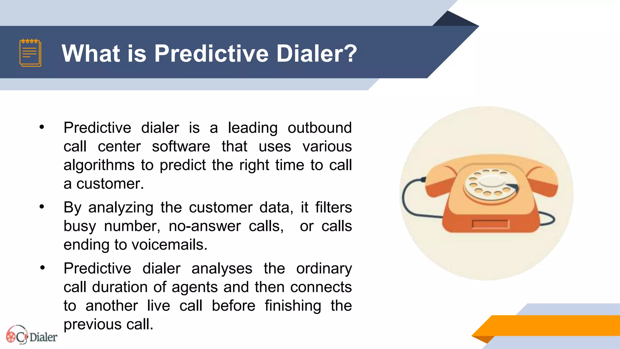 The definite guide to predictive dialer features | PPT