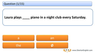 English Grammar Test: Articles: the, a, an | PPTX