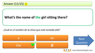 English Grammar Test: Articles: the, a, an | PPTX