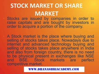 The Definition of a Stock | PPTX