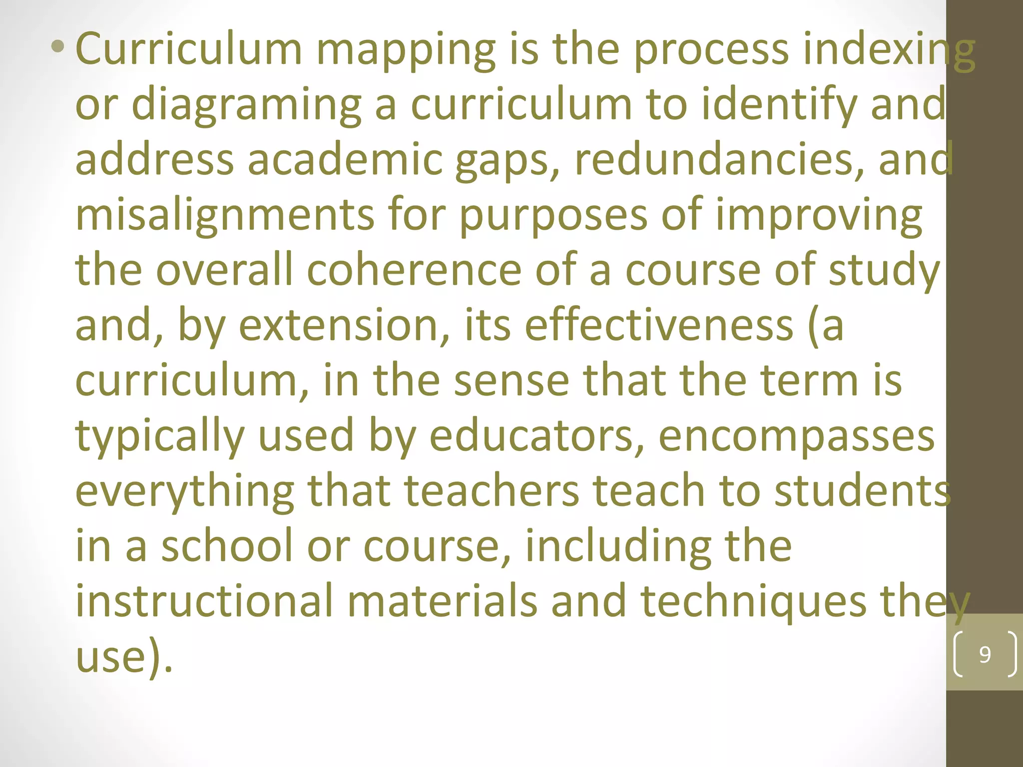 The definition of curriculum | PPTX