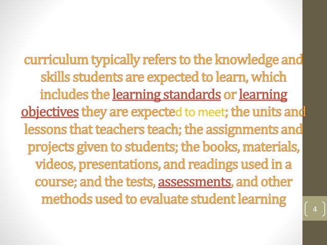 The definition of curriculum | PPTX | Educational Assessment | Education