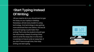 The definitive guide on how to write an essay fast | PPTX