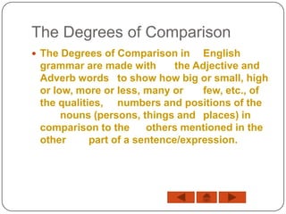 The degrees of comparison | PPTX