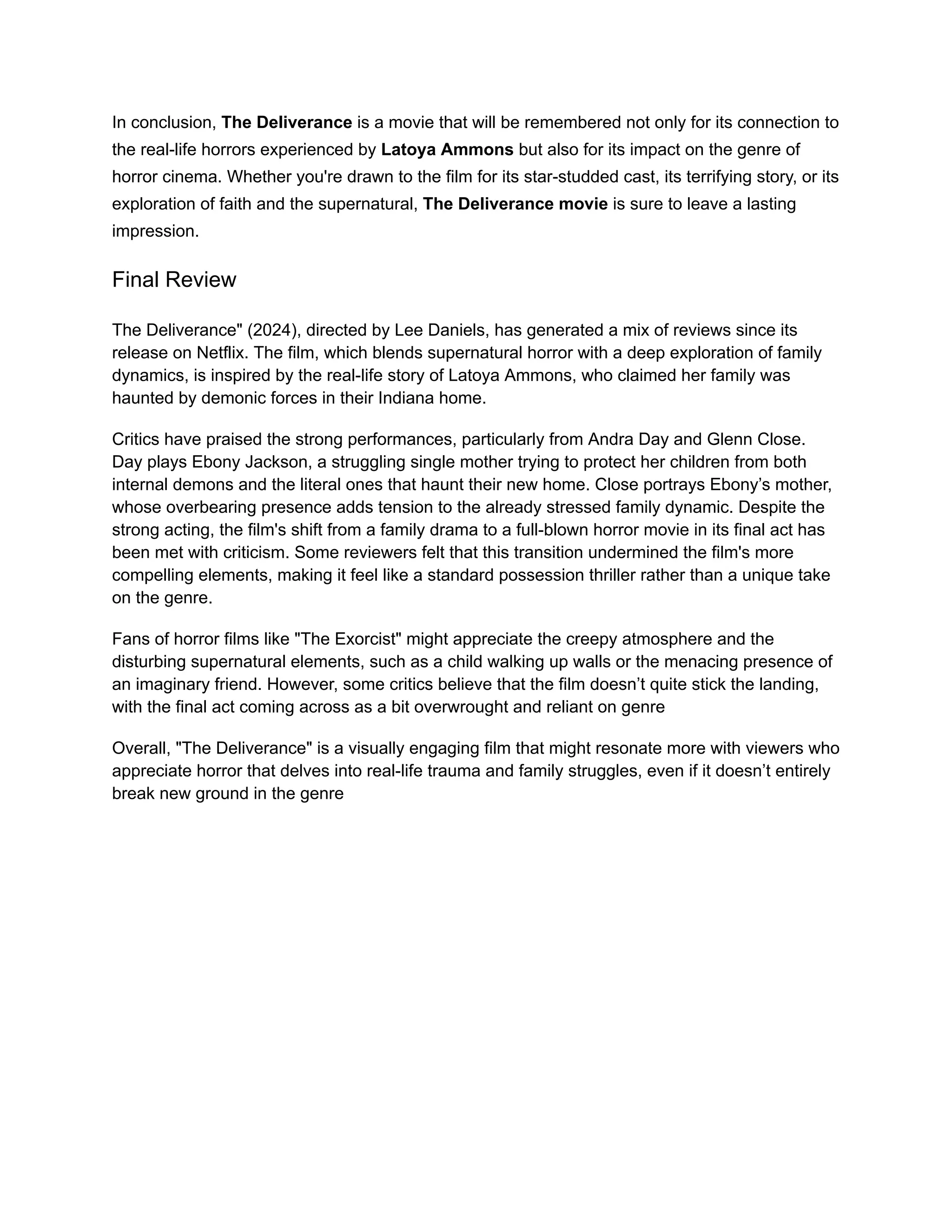 Inside The Deliverance: How Latoya Ammons’ Real Horror Story Became a ...