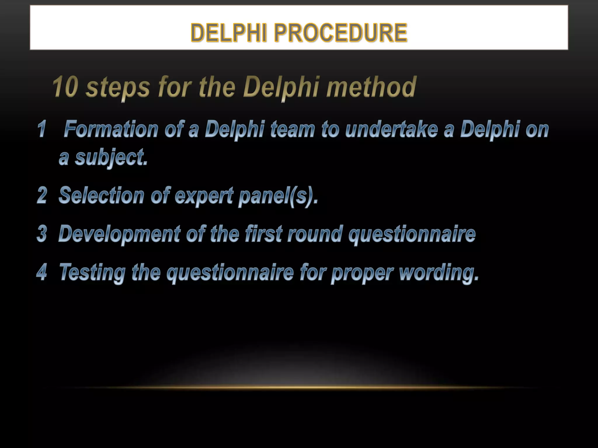 The delphi method final ppt | PPTX