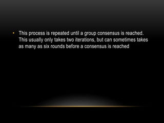 The delphi method final ppt | PPTX