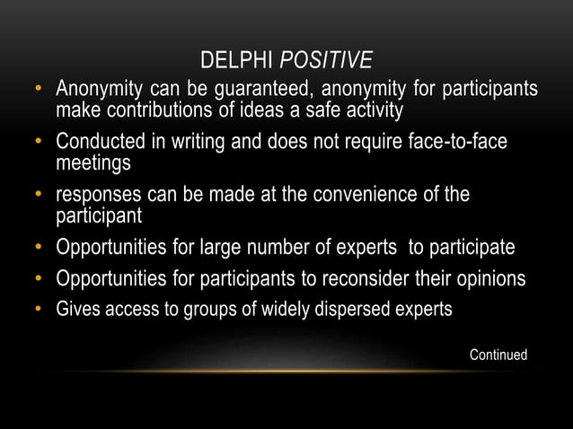 The delphi method final ppt | PPT