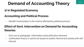 The demand for and supply of accounting theories the market for excuses ...