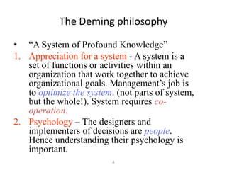The deming philosophy | PPTX