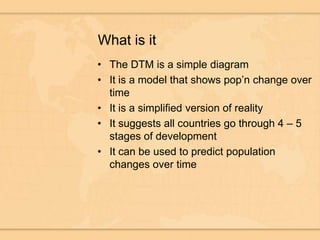 The Demographic Transition Model | PPTX | Geography | Science