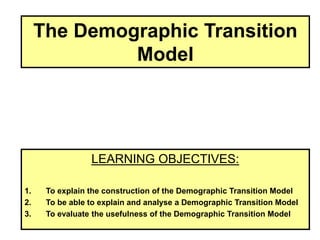 The DTM - Demographic Transition Model | PPT