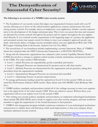 The Demystification of successful cybersecurity initiatives. | PDF