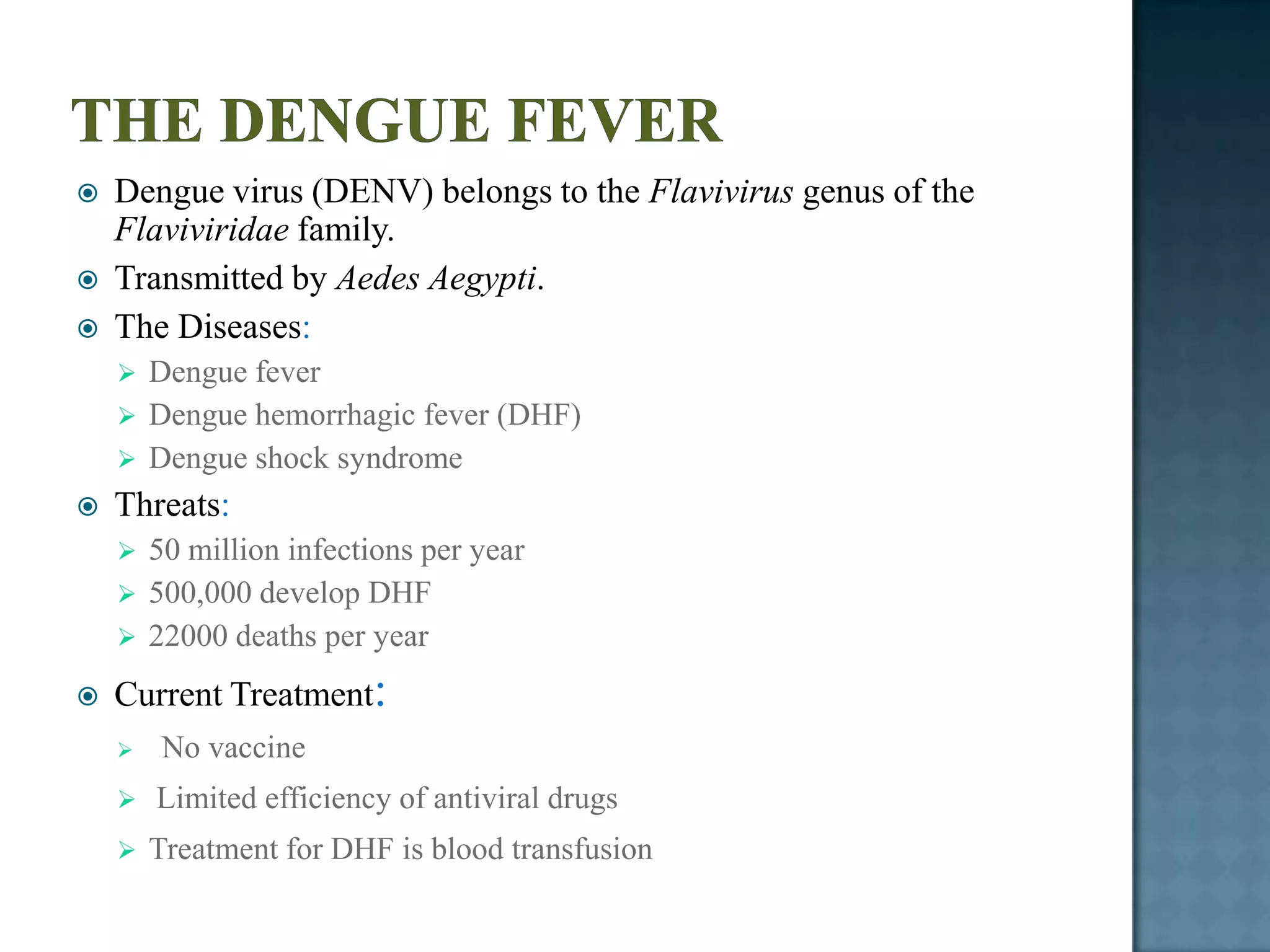 The dengue virus structure | PPTX