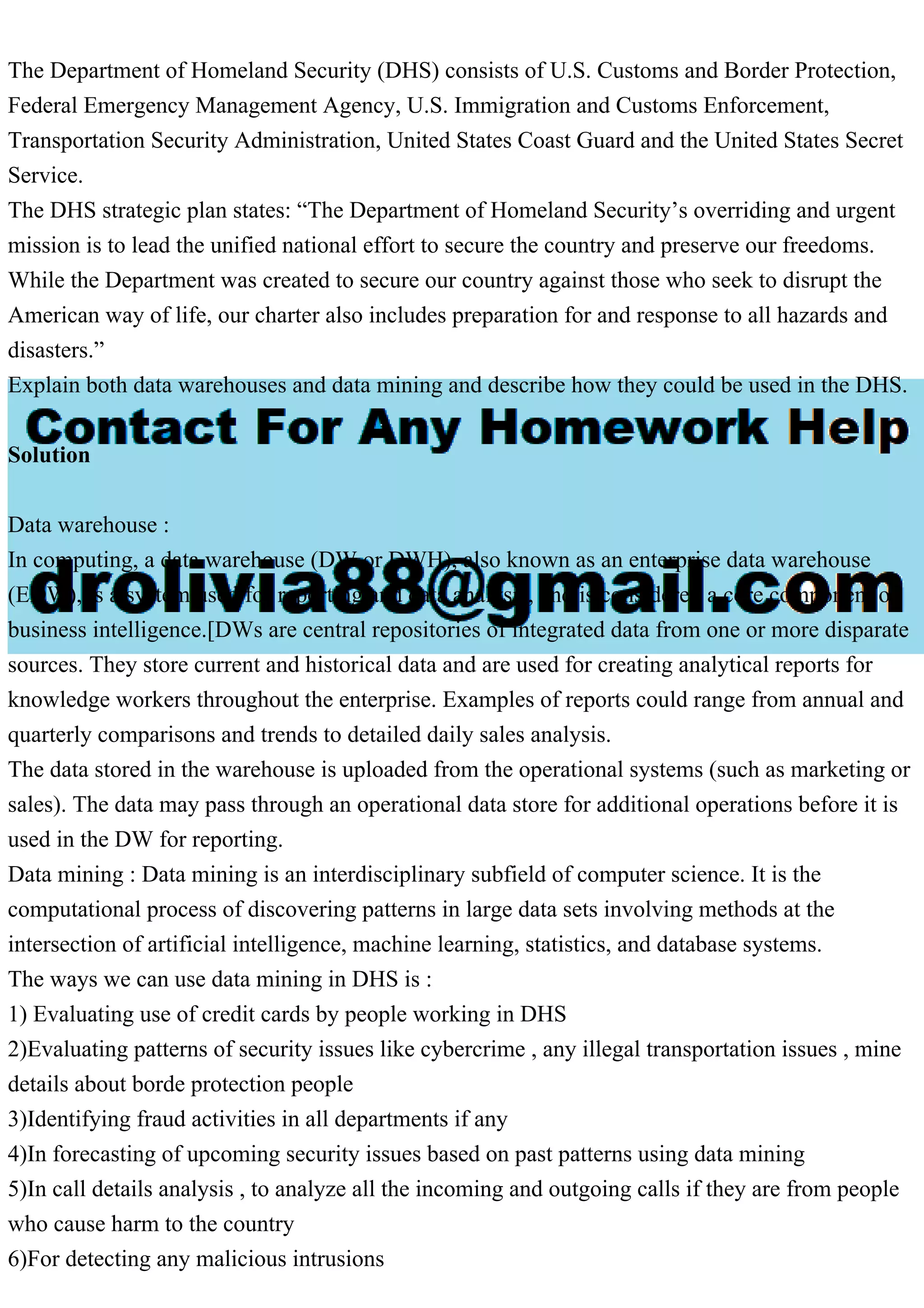 The Department of Homeland Security (DHS) consists of U.S. Customs a.pdf