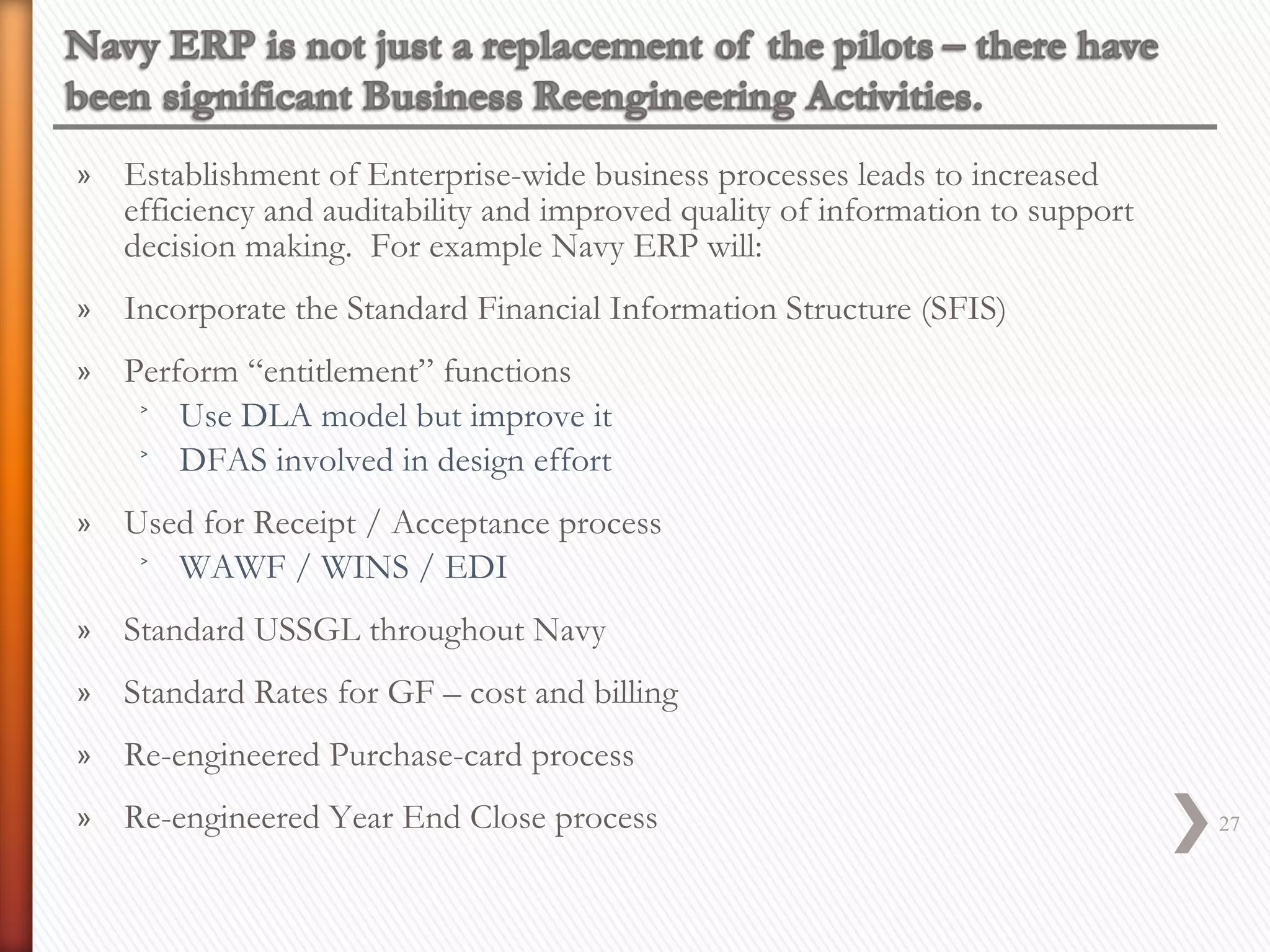 The Department of the Navy Financial management (ERP) | PPT