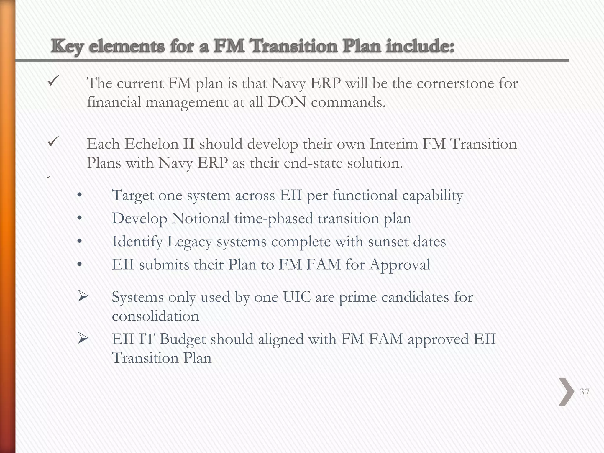 The Department of the Navy Financial management (ERP) | PPT